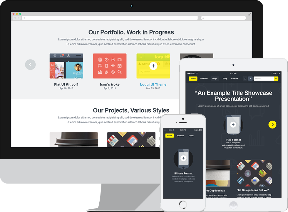 Flat Responsive Showcase